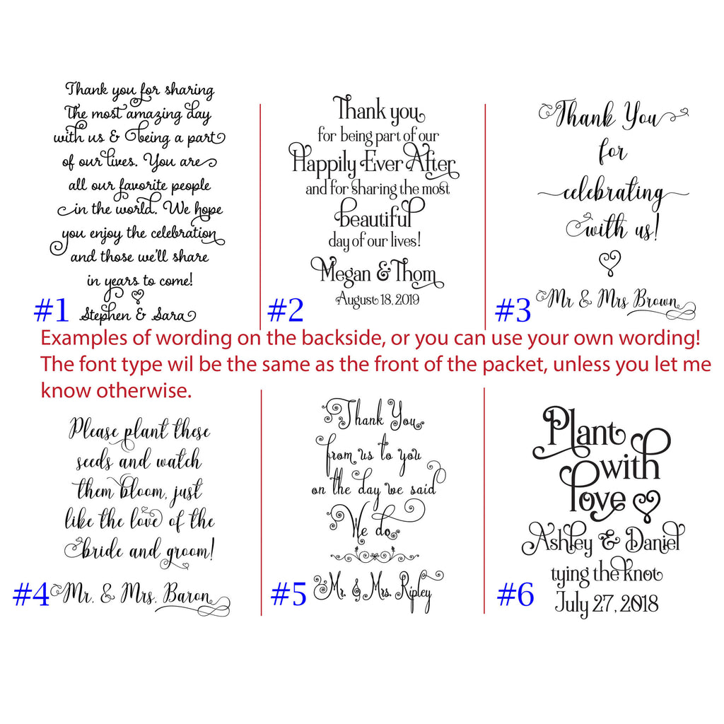 Christian Wedding Favor Seed Packet - He Has Made Everything Beautiful