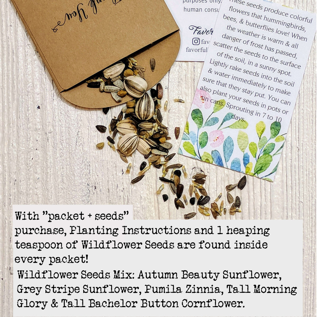 Memorial Seed Packet Favor - Sow These Seeds in Loving Memory